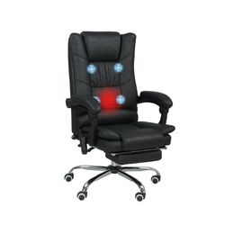 Vinsetto Massage-B&uuml;rostuhl-64L x 70B x 110-118H cm-Schwarz | Gr.: onesize