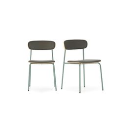 CALICOSY 2er-Set Stoelen AYA in Gr&uuml;n - (W)52 x (H)78 x (L)45,5 cm | Gr.: onesize