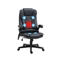 HOMCOM Massagesessel in Schwarz 70L x 70B x 121H cm | Gr.: onesize