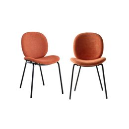CALICOSY 2er-Set St&uuml;hle CORI in Orange - (W)45 x (H)47 x (L)58 cm | Gr.: onesize