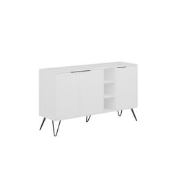 CALICOSY Sideboard CLARA in Wei&szlig; - (W)142 x (H)83 x (L)35,6 cm | Gr.: onesize