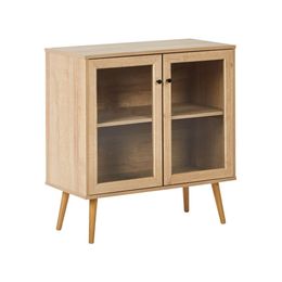 Beliani Vitrine ALBANY in Braun - (W) 80 x (H) 84 x (L) 40 cm | Gr.: onesize