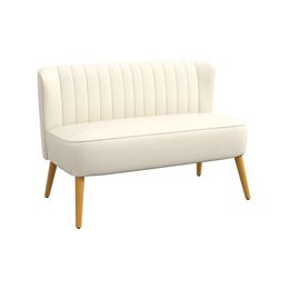 HOMCOM Sofa in Cremewei&szlig; 117L x 56,5B x 77H cm | Gr.: onesize