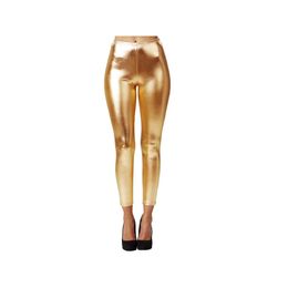 TecTake Enghose, F&uuml;r viele Outfits & Anl&auml;sse, Lange Leggings im Metallic-Look | Gr.: XXL
