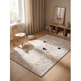 KADIMA DESIGN Kinderteppich Kinder-Motiv Kinderzimmer pflegeleicht Spielzimmer Motiv in Beige | Gr.: 200 x 290 cm
