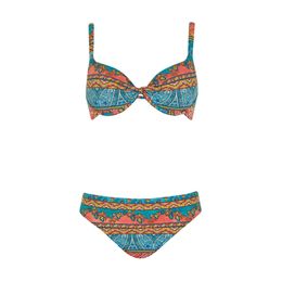 Olympia Bikini female size S Azure / Yellow / Light red / White