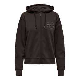 Only Play Athletic Zip-Up Hoodie 'ONPCava' female size L Chocolate / Rose / White