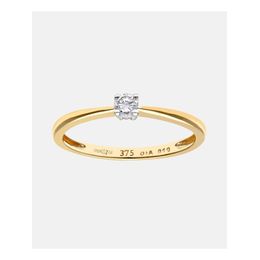 Diamant L'&eacute;ternel Ring aus 375 Gelbgold mit 0.1 Karat Diamant | Gr.: 55