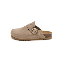 BABUNKERS Family Leder-Clogs in Beige - 57% | Gr&ouml;&szlig;e 37 | Damen-pantoletten