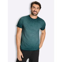 WITT Herren Kurzarmshirt mit Rundhals-Ausschnitt, Baumwolle, petrol, Gr&ouml;&szlig;e 52/54
