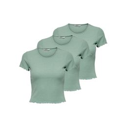 Only T-Shirt 3er Pack in Hellgr&uuml;n | Gr.: XL