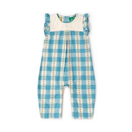 Little Green Radicals Sommer-Strampler mit R&uuml;schen in Blau | Gr.: 12-18 MONATE