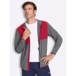 Catamaran Sports Herren Sweatjacke mit Kapuze, rot-anthrazit, Gr&ouml;&szlig;e 44/46