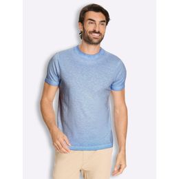 WITT Herren Kurzarmshirt mit Rundhals-Ausschnitt, Baumwolle, himmelblau, Gr&ouml;&szlig;e 64/66