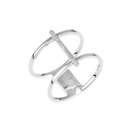 Diamant Leternel Ring 'Ring aus 375 Wei&szlig;gold mit Diamant' Damen Gr&ouml;&szlig;e 49 silber