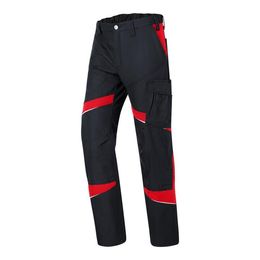 K&Uuml;BLER WORKWEAR K&Uuml;BLER Hose ACTIVIQ cotton+ HIGH PSA 2 schwarz/mittelrot 52 ; K&uuml;bler Workwear (2355 3421-9955-52)