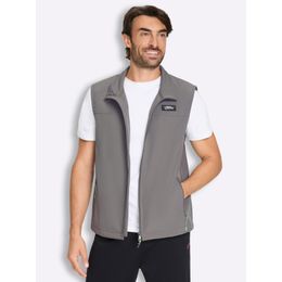 Catamaran Sports Herren Softshellweste mit Rei&szlig;verschluss-Taschen, grau, Gr&ouml;&szlig;e 52