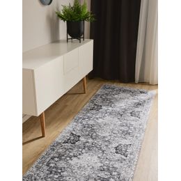 benuta Basic L&auml;ufer f&uuml;r Flur George Anthrazit 80x240 cm