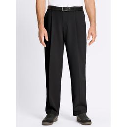 Marco Donati Herren Hose mit Bundfalten, schwarz, Gr&ouml;&szlig;e 60