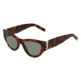 SAINT LAURENT SL M94 | Damen-Sonnenbrille | Fassung: Vollrand, Cat Eye, Acetat, Havanna | Glasfarbe: Gr&uuml;n