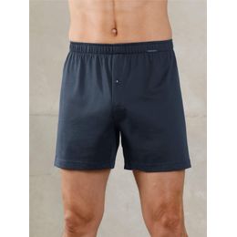 Schiesser Herren Boxershorts mit Streifen, marine + marine-wei&szlig;-gestreift, Gr&ouml;&szlig;e 8
