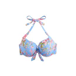 B by Ted Baker Bikini Top female size 75 Light blue / Brown / Light green / Rose
