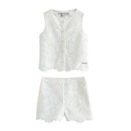 Smallsaints Set: Bluse und Shorts M&auml;dchen Gr&ouml;&szlig;e 110 wei&szlig;
