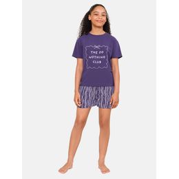 Lipsy Schlafanzug M&auml;dchen Gr&ouml;&szlig;e 152 flieder / violettblau