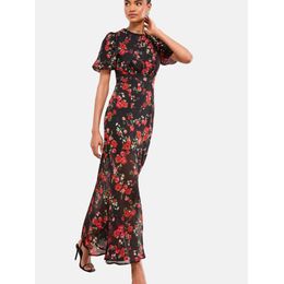 Lipsy Kleid Damen Gr&ouml;&szlig;e 44 pastellgr&uuml;n / pink / orangerot / schwarz Sommerkleid