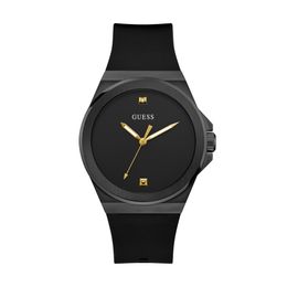 Guess Uhr 'Vinyl' Herren Gr&ouml;&szlig;e One Size gold / schwarz