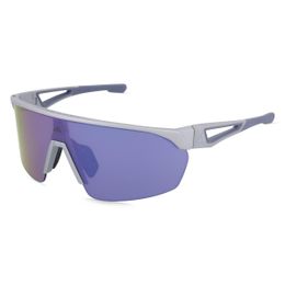 Adidas Sport SP0103 ANEMOS | Unisex-Sonnenbrille | Fassung: Halbrand, Monoscheibe, Kunststoff, Grau | Glasfarbe: Violett Verlaufend