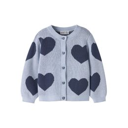 name it Strickjacke M&auml;dchen Gr&ouml;&szlig;e 104 blau / dunkelblau