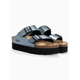 BACKSUN Leder-Pantoletten "Maldives" in Hellblau - 58% | Gr&ouml;&szlig;e 40 | Damen-pantoletten
