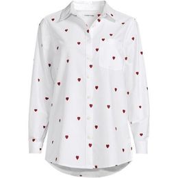 LANDS' END Langarm Oxford-Hemdbluse f&uuml;r Damen, Damen, size: regular, Wei&szlig;, Baumwolle, by Lands' End