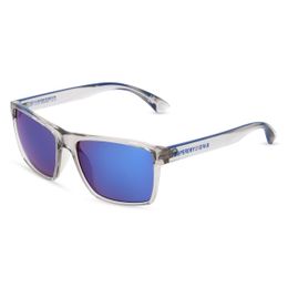 Superdry KOBE | Herren-Sonnenbrille | Fassung: Vollrand, Quadratisch, Kunststoff, Grau Transparent | Glasfarbe: Grau