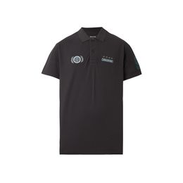 Hollister Poloshirt Herren Gr&ouml;&szlig;e L rauchblau / schwarz / wei&szlig;