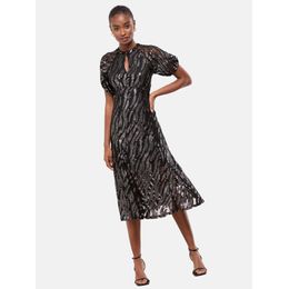 Lipsy Kleid Damen Gr&ouml;&szlig;e 34 silbergrau / schwarz Sommerkleid