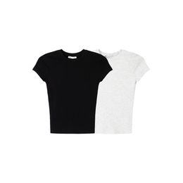 Bershka Shirt female size XS Light grey / Black