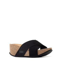 Sunbay Keilpantoletten "Sanoi" in Schwarz - 60% | Gr&ouml;&szlig;e 36 | Damen-pantoletten