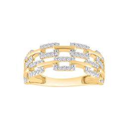 Diamant Exquis Ring 'Ring aus 375 Gelbgold mit Diamant' Damen Gr&ouml;&szlig;e 56 gold