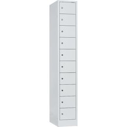 Wolf Wertfachschrank, 1 Abteil, lichtgrau, 10 F&auml;cher