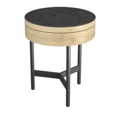 Interliving Couch-/Beistelltisch Serie 6216 Keramik Titan/Eiche Furnier ca. 44x52 cm