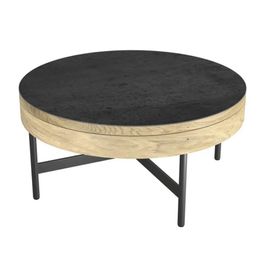 Interliving Couchtisch Serie 6216 Keramik Titan/Eiche Furnier ca. 85x40 cm