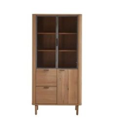 Habufa Vitrine Zade Dune Color lackiert ca. 100x200x42 cm - inkl. LED-Beleuchtung -
