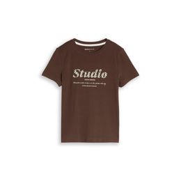 Tom Tailor Denim T-Shirt Damen Gr&ouml;&szlig;e XS hellbeige / braun