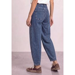 Street One Damen Loose-fit-Jeans, blau, Gr. 30, unifarben, Jeans, 82% Baumwolle, 15% Polyester, 3% Elasthan, Jeans, 5-Pocket-Style