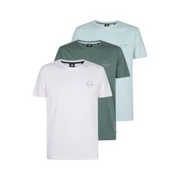 PETROL INDUSTRIES T-Shirt Herren Gr&ouml;&szlig;e XXXL oliv / mint / wei&szlig;