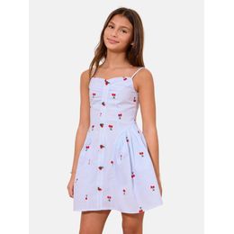 Lipsy Kleid M&auml;dchen Gr&ouml;&szlig;e 164 hellblau / tanne / knallrot