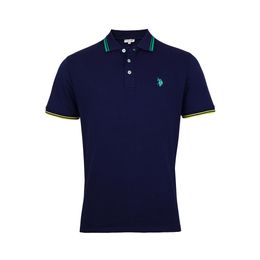 U.S. Polo Assn. Poloshirt Herren Gr&ouml;&szlig;e XL nachtblau / hellblau / gelb