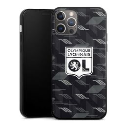 DeinDesign iPhone 12 Pro Handy Slim Case extra d&uuml;nn Silikon Handyh&uuml;lle schwarz H&uuml;lle Olympique Lyonnais Official Licensed Product Ol Silikon Slim Case